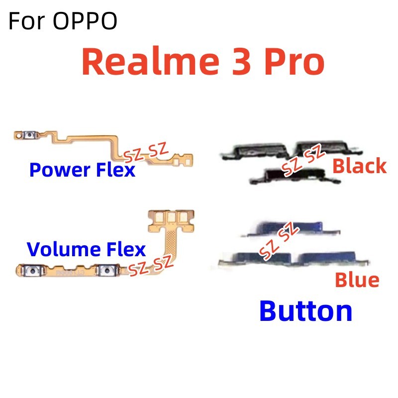 For OPPO Realme 3 Pro New Switch Key Power On Off and Volume up down ...