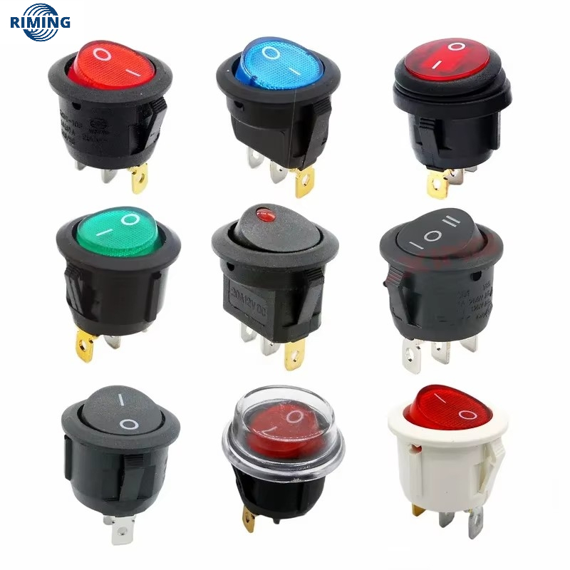 1Pcs ON/OFF Round Rocker Toggle Switch 6A/250VAC 10A 125VAC Power ...