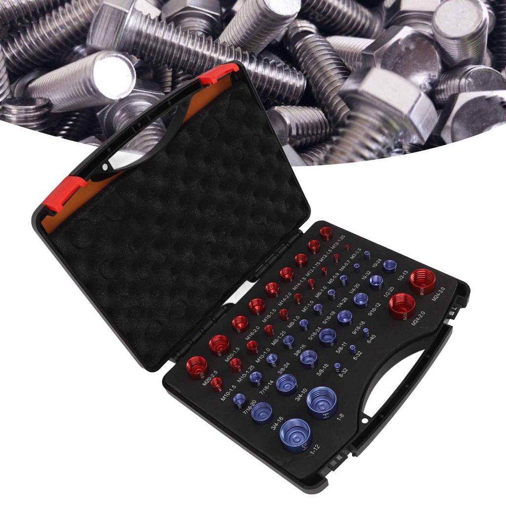 [CSS] 44pcs Nut And Bolt Thread Checker Red Blue Nut And Bolt Size ...