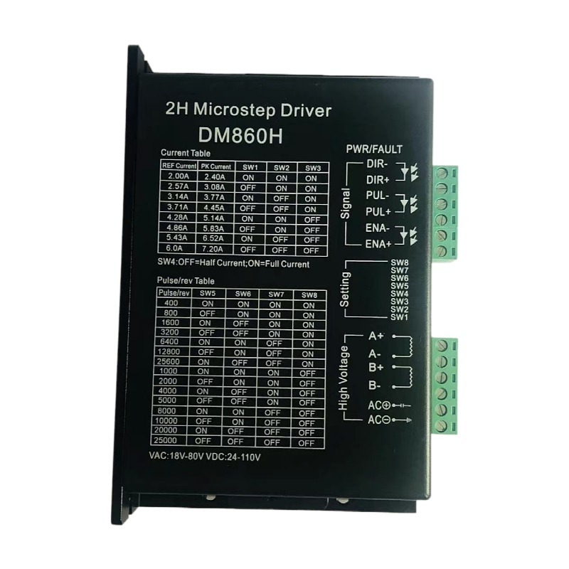 Dm860h 57/86 Two-Phase Stepper Motor Driver 6A 128 Slim with Fan ...