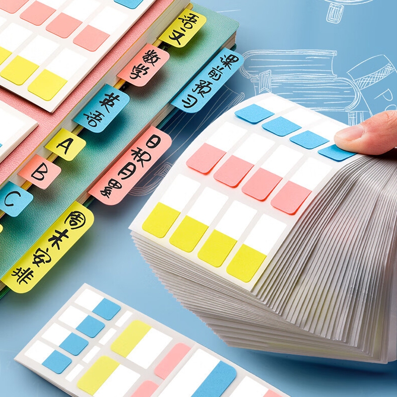 30/60/120pcs Self Adhesive Index Stickers Transparent Writable Sticky ...