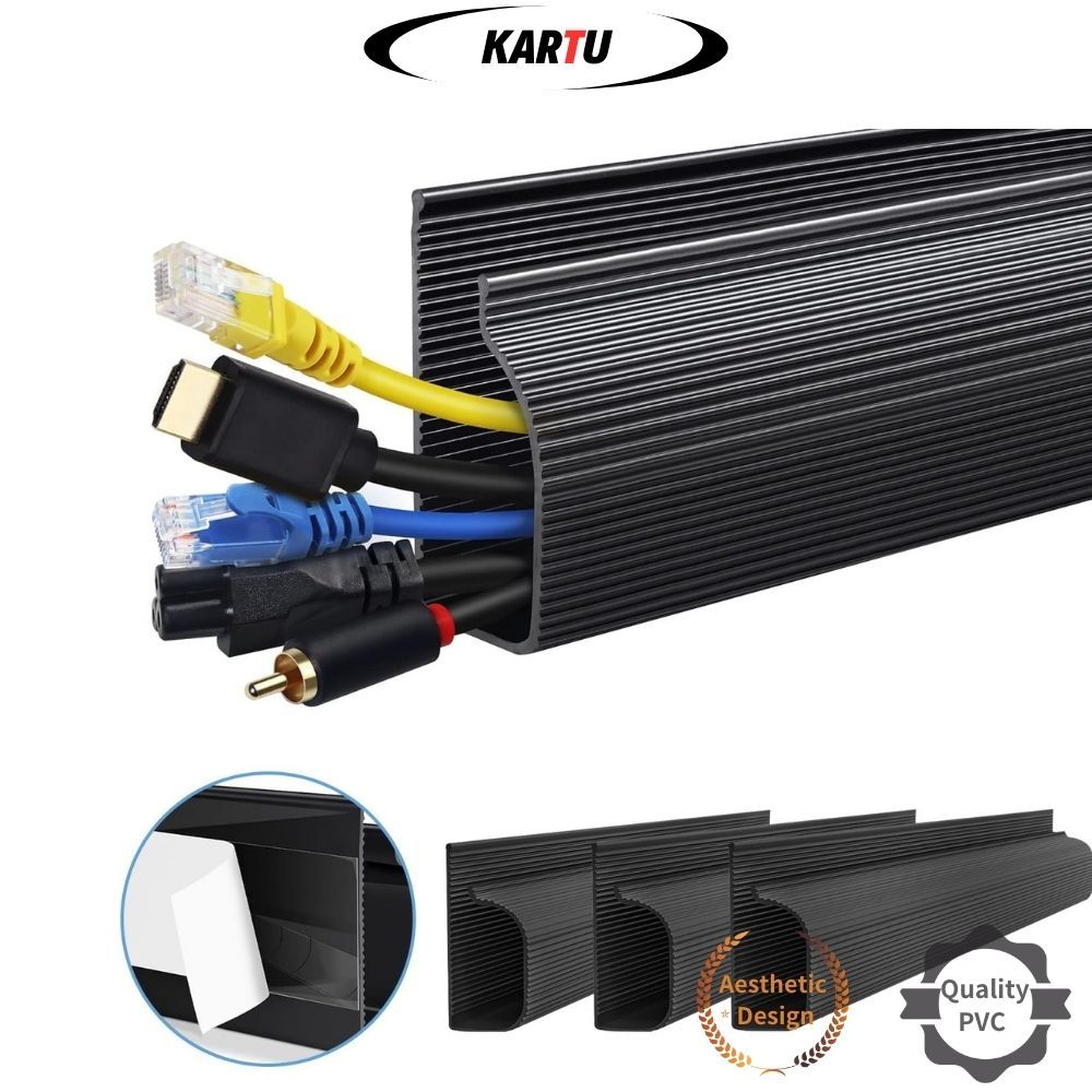 【Ready Stock】Large Cable Raceway Cord Cover Hider- Self Adhesive Cable ...