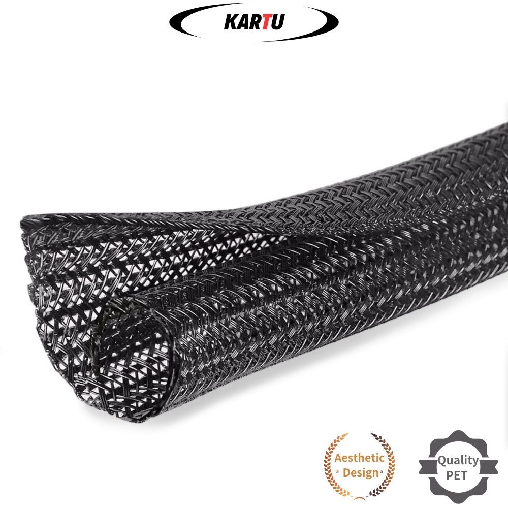 【Ready Stock】Cable Management Sleeves Self Closed PET Braided Cable ...