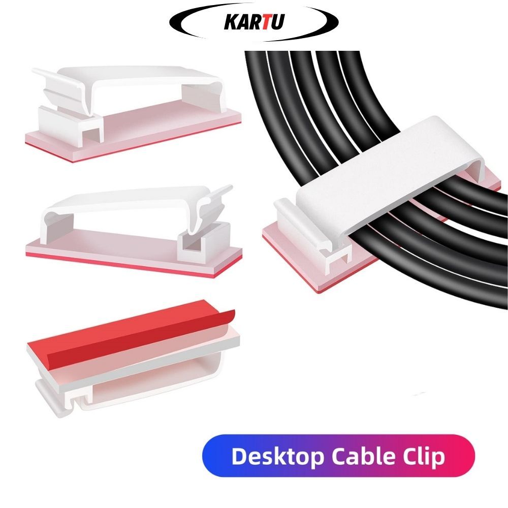 【3M High Viscosity】Cable Management Clips, Large Clips for Under Desk ...