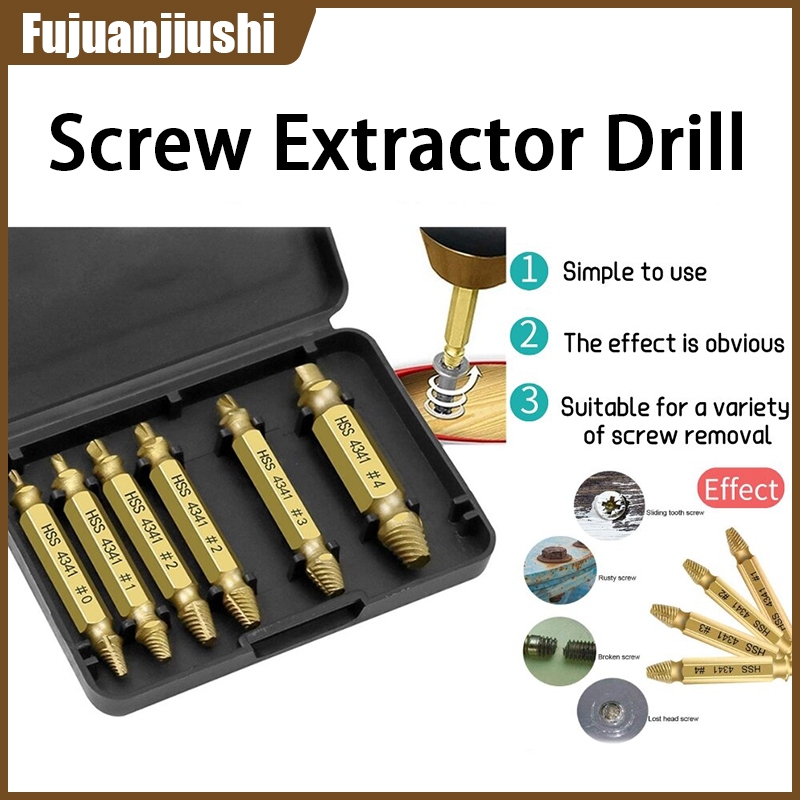 RA READY STOCK Screw Extractor Drill Damaged Bit Screw Extractor Bolt ...
