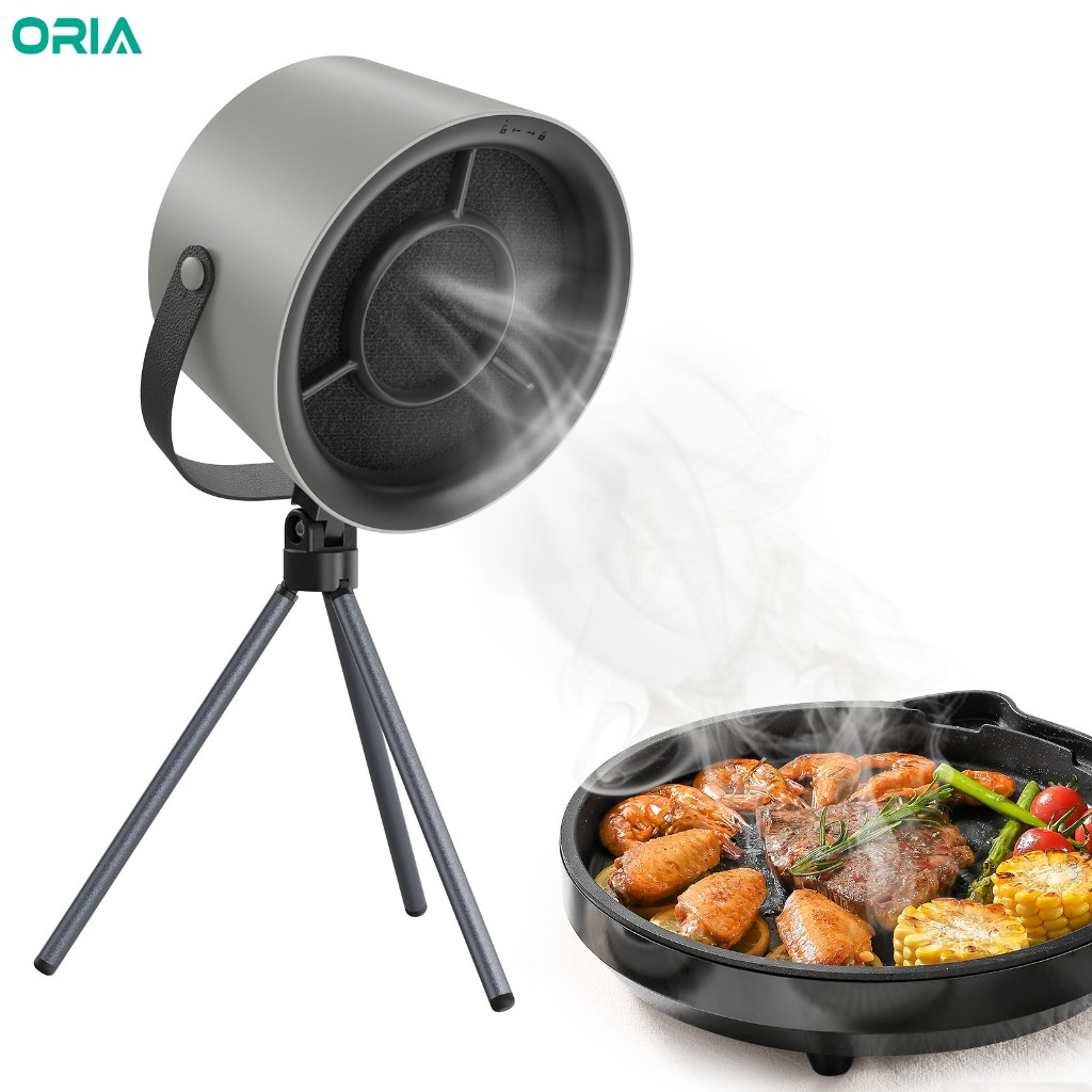 ORIA Portable Desktop Range Hood Kitchen Exhaust Fan with 3 Wind Speeds ...