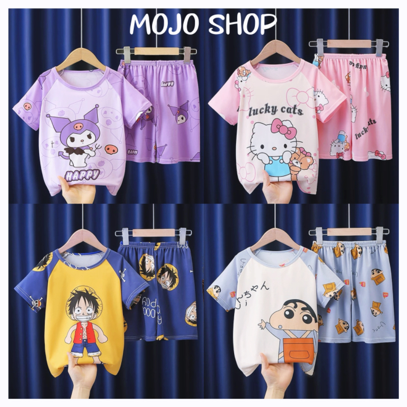 Kuromi Pyjamas sleepwear Hello kitty Kids Girl Crayon Xin Pajamas Luffy ...