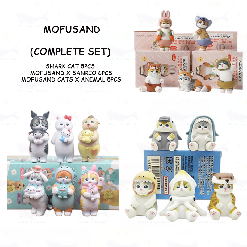 Mofusand Cats X Animal Mofusand x Sanrio Mofusand x Shark Complete ...