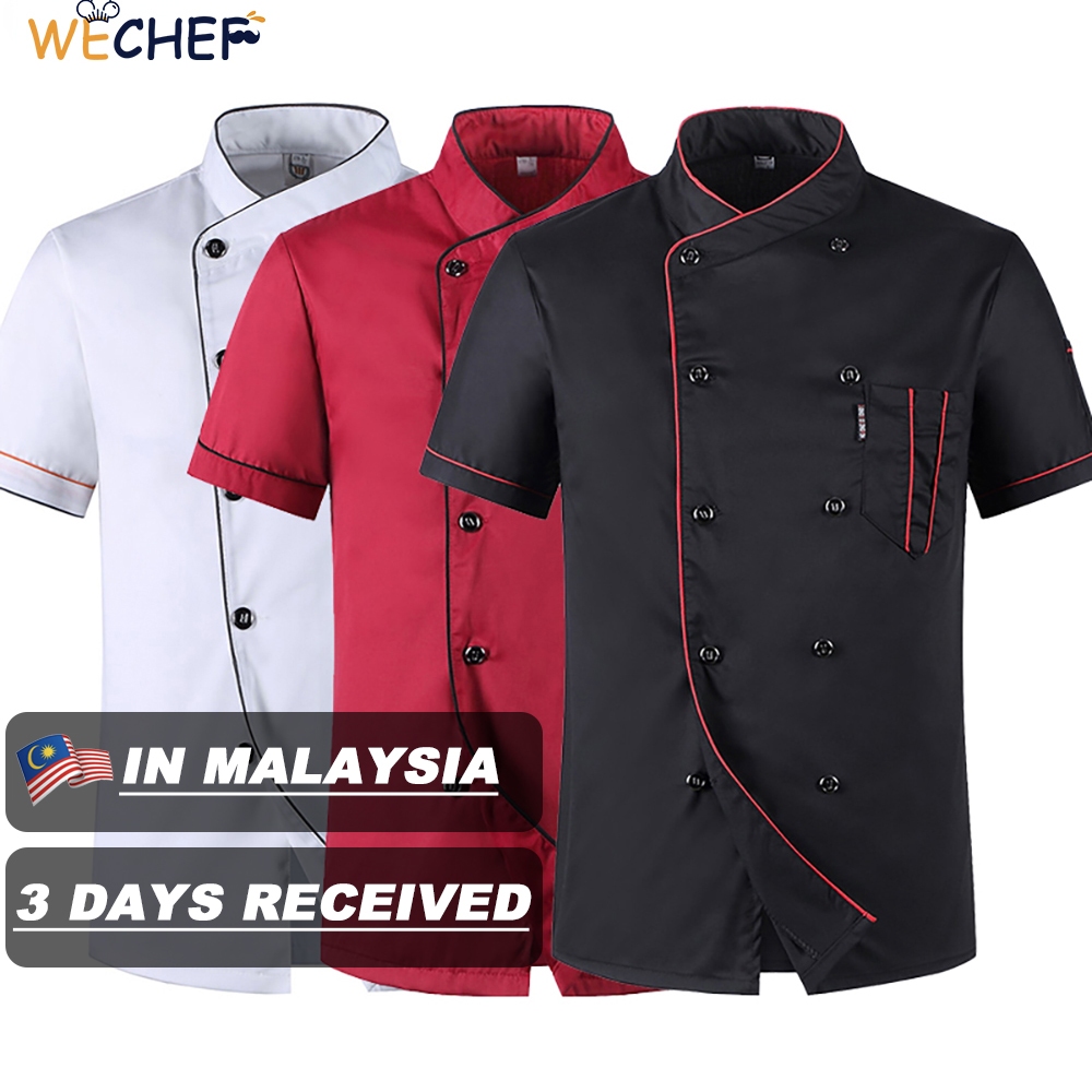 🔥🇲🇾MALAYSIA READY STOCK🔥 Chef Coat Short Sleeve Chef Jacket for Summer ...