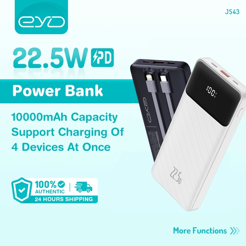 EYD JS43 10000mAh 4 IN 1 Mini Power Bank Charger Powerbank With Digital ...