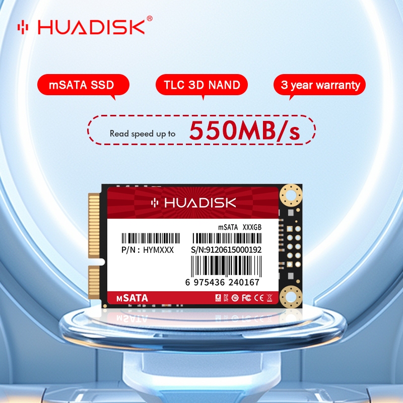 mSATA SSD 128GB 256GB Hard Disk 512GB HUADISK Mini SATA SSD Internal ...