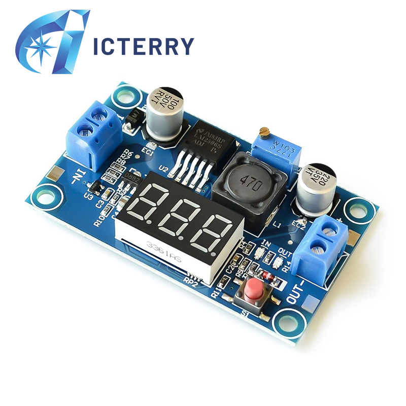 LM2596 DC Buck Step Down Power Converter Module DC/DC 4.0~40V to 1.25-37V 2A Adjustable Voltage ...