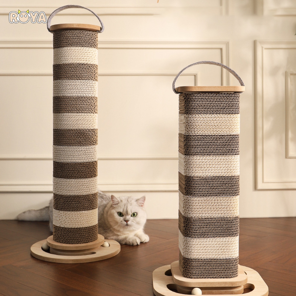 ROYA Cat scratching board cat post thickened corrugated paper cat claw ...