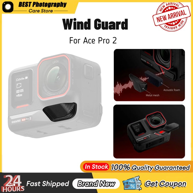 【STOCK】Insta360 Ace Pro 2 Mic Wind Guard Detachable Microphone Acoustic ...