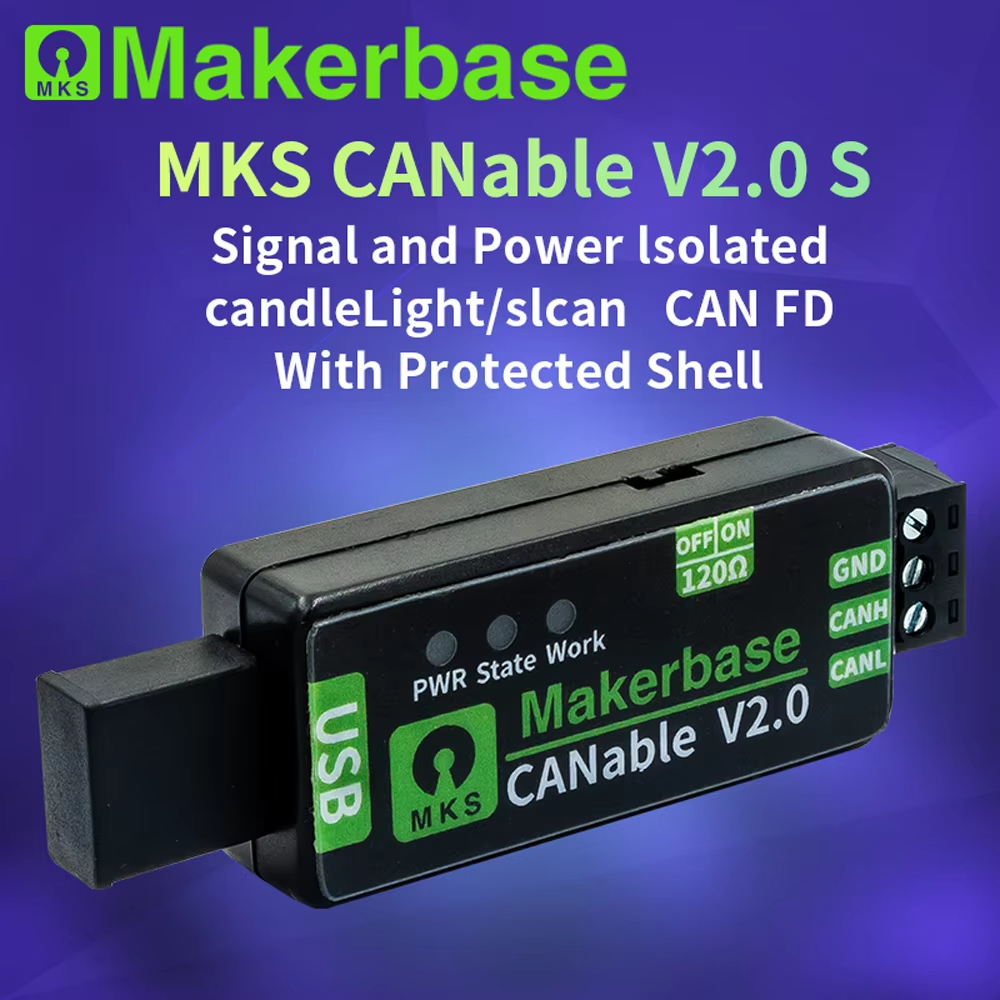 Makerbase CANable 2.0 SHELL USB to CAN adapter analyzer CANFD slcan SocketCAN CANdleLight ...