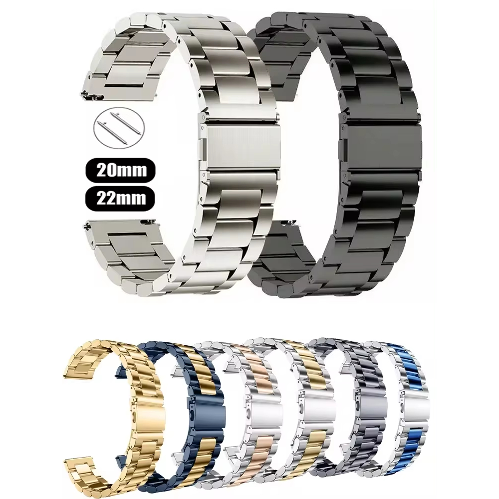 Stainless Steel band For Samsung Galaxy watch 7/FE/6/5 pro/4/Classic 20mm 22mm metal bracelet ...