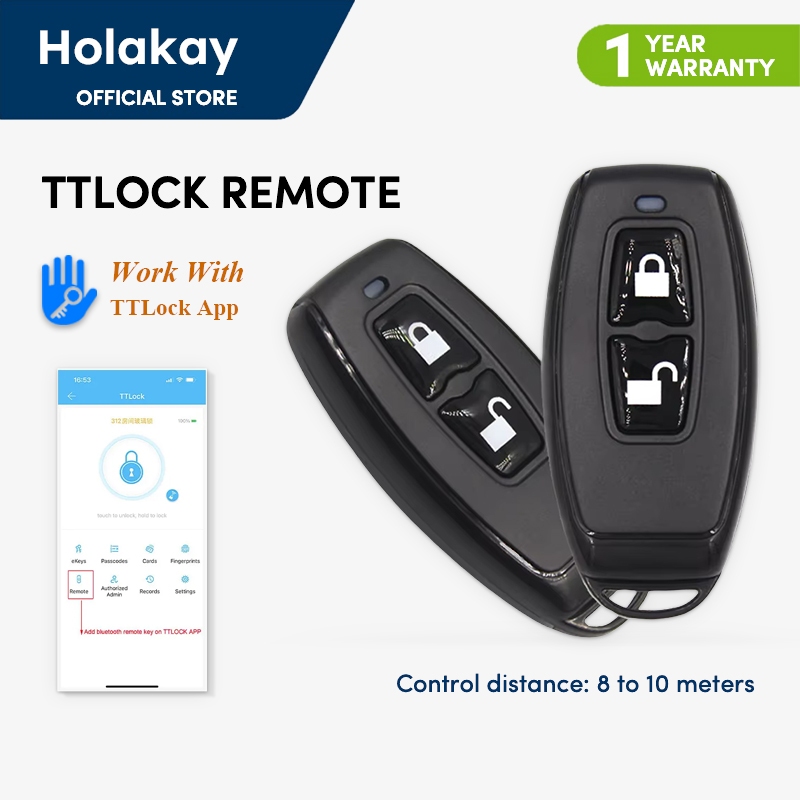 TTlock Remote Control Key Fob R1 2.4GHz Wireless for Smart Lock Door ...