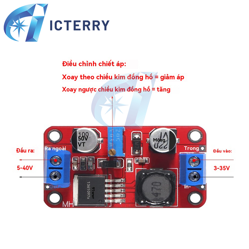 XL6019 5A High Power Current DC-DC Step Up Power Module Boost Volt Converter 3.3V-35V To 5V 6V ...