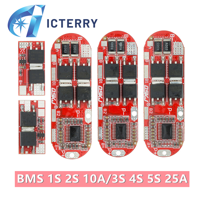 BMS 1S 2S 10A 3S 4S 5S 25A Bms 18650 Li-ion Lipo Lithium Battery ...