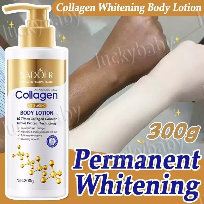 SADOER 300g Losyen Pemutih Badan Collagen Whitening Body Lotion Anti-Aging Anti-Wrinkle ...