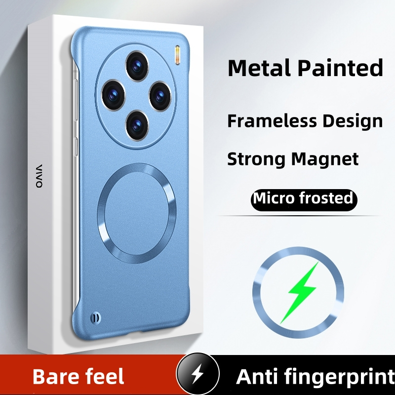 For VIVO X200 S19 V40 X100 Ultra X100S Pro Case Slim Frameless Metal Painted Frosted PC Hard ...