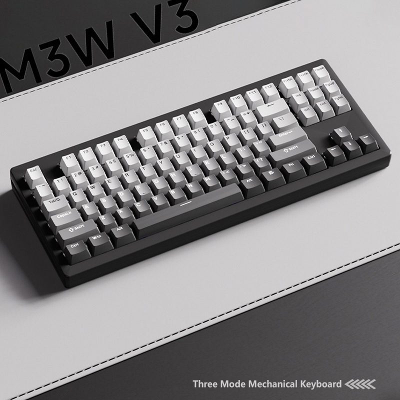 -LW- MONSGEEK TKL 80% M3W V3 Aluminum Alloy Keyboard Hot Swap Wireless ...