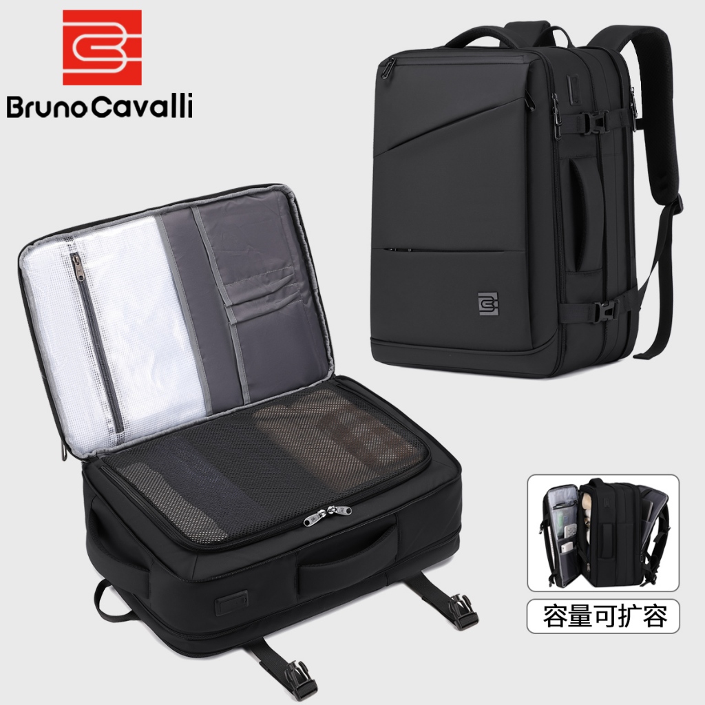 Bruno Cavalli Laptop Backpack Men Square Expandable Capacity Business ...