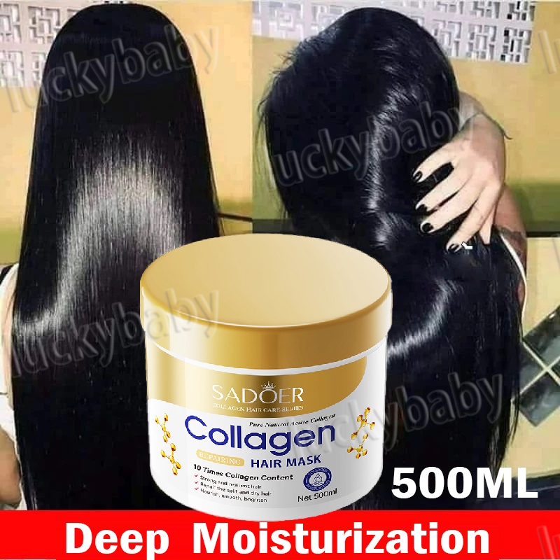 SADOER Collagen Hair Mask Treatment Keratin Masker Rambut Repair ...