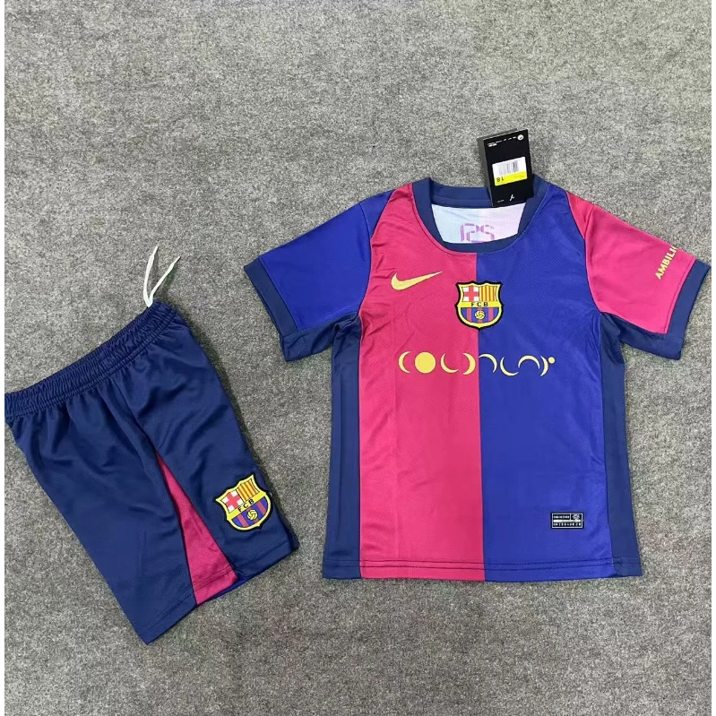 Barcelona 2024 Coldplay Kit kids Football Shirt | Shopee Malaysia