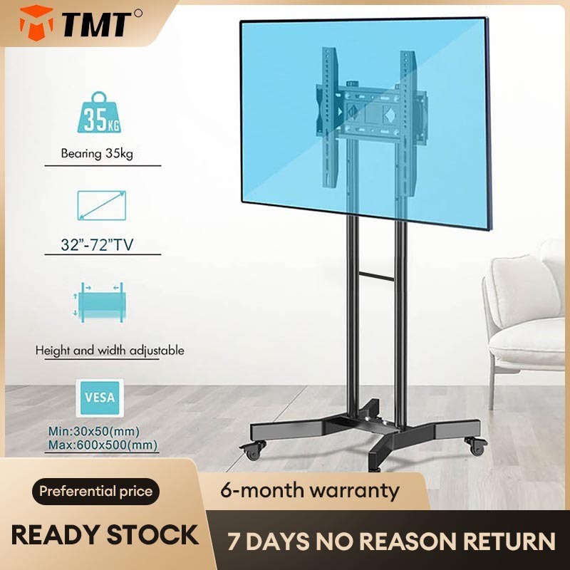 Rolling TV Stand, Mobile TV Stand With Wheels for 32-72 Inch LED, LCD ...