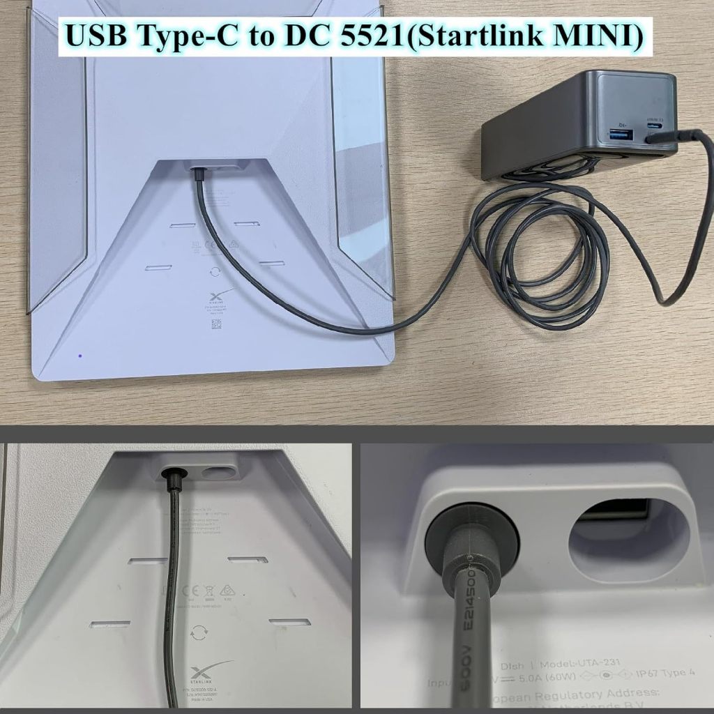 StarLink Space-x Mini USBC to D Cable, Waterproof Overload, Short ...