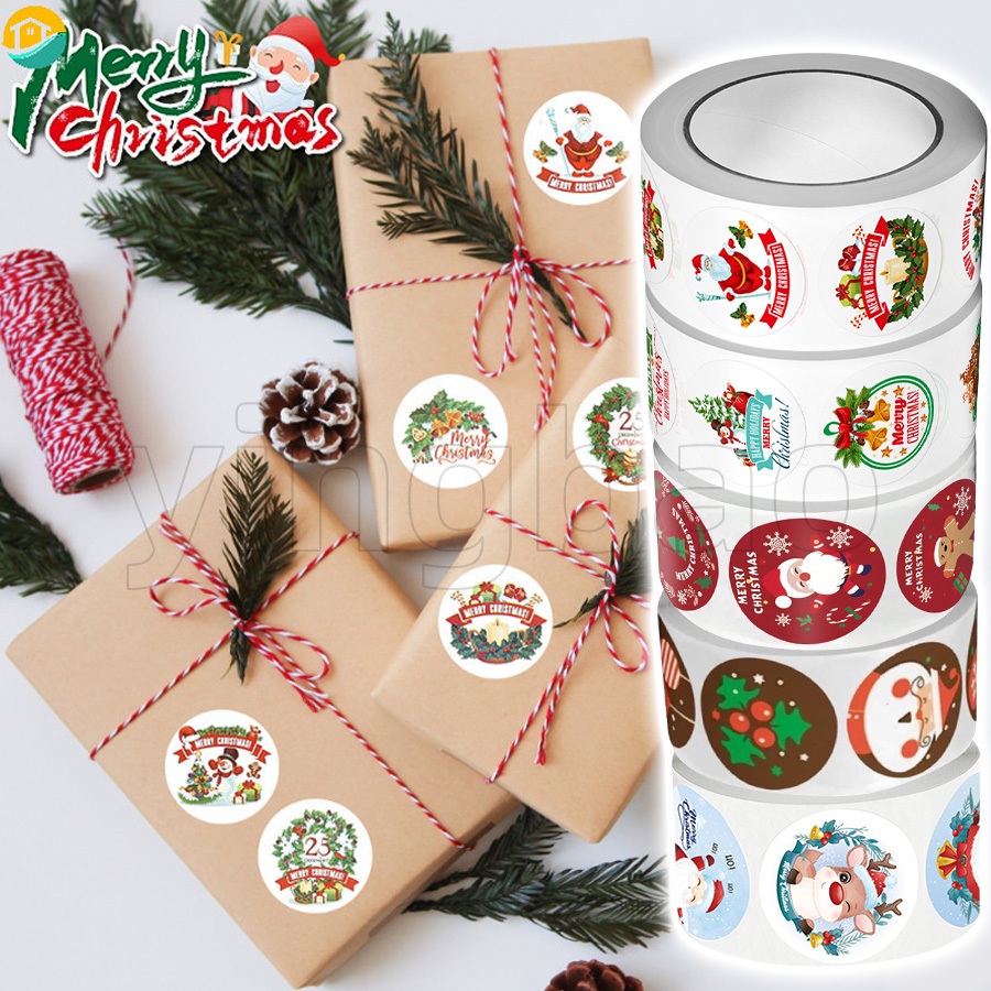 500PCS Christmas gift stickers decorative sealing sticker Merry ...