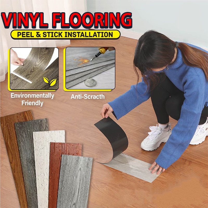 Malay spot goods 2MM Vinyl Flooring Waterproof Self Adhesive Vinyl ...