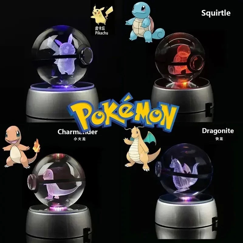 Mewtwo Figure 37 Pokemon Crystal Ball 3d Toy Snorlax Mewtwo Pikachu ...
