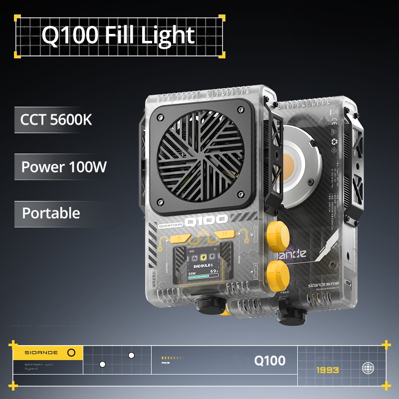 SIDANDE 100W Quantum Series Q100 single color temperature Portable ...