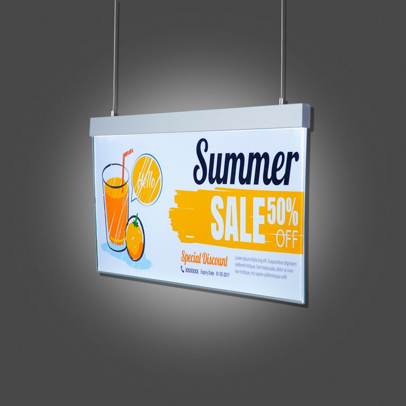 led light box large frame 2024 double sided blank advertising led fruit ...