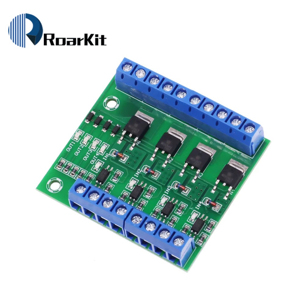 4 Way Mos Optocoupler Isolatie Module Pwm 3-20V 10A Foto-elektrische ...