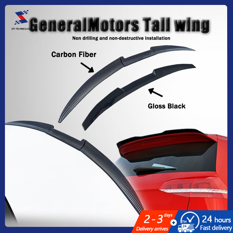 Gloss Black/Carbon Fiber Car Rear Wing spoiler kereta sedan Universal ...
