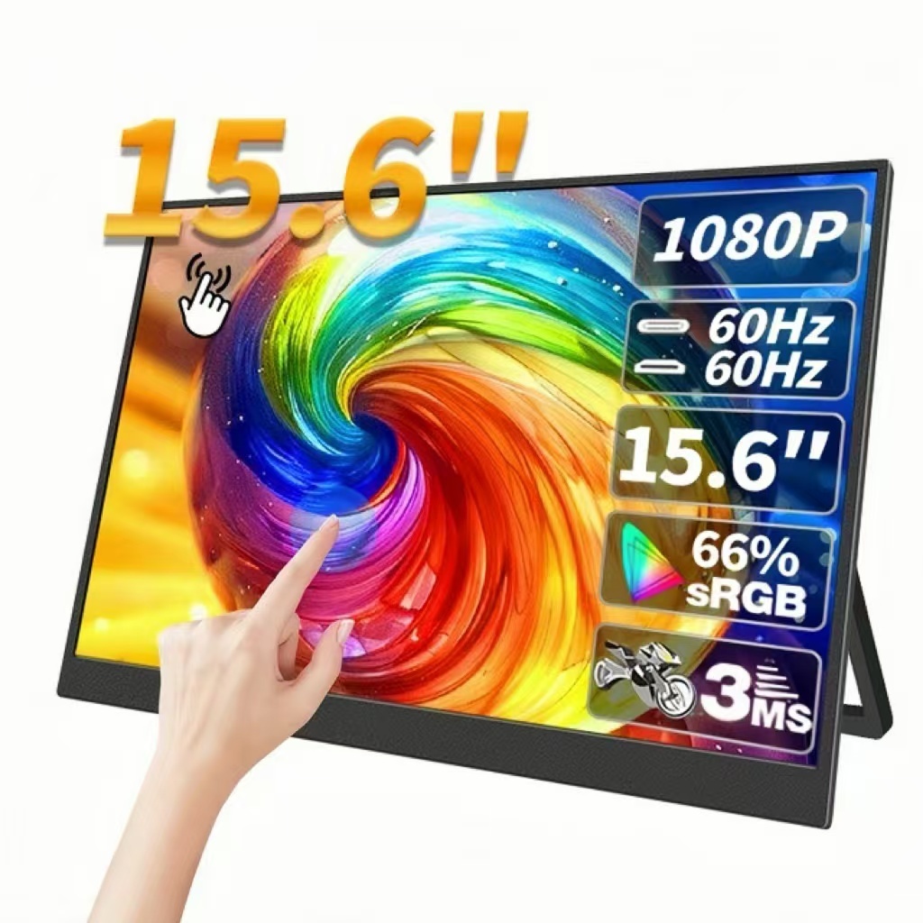 15.6 Inch Portable Monitor Touch Screen FHD 1080P Second Screen HDMI ...