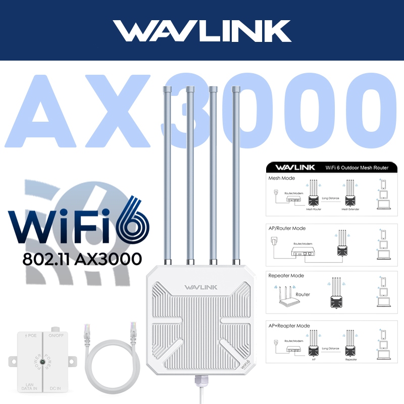 WAVLINK AX3000M Outdoor Access Point With Active POE WiFi Signal Long ...