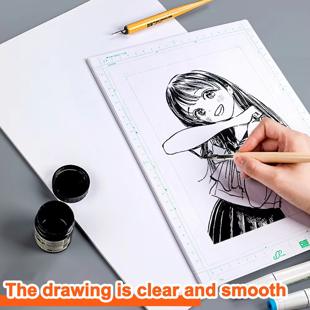 30sheets Master Comic Paper With Scale 110g Cartoon Manuscript Painting Sketchbook B4/A4 Manga ...