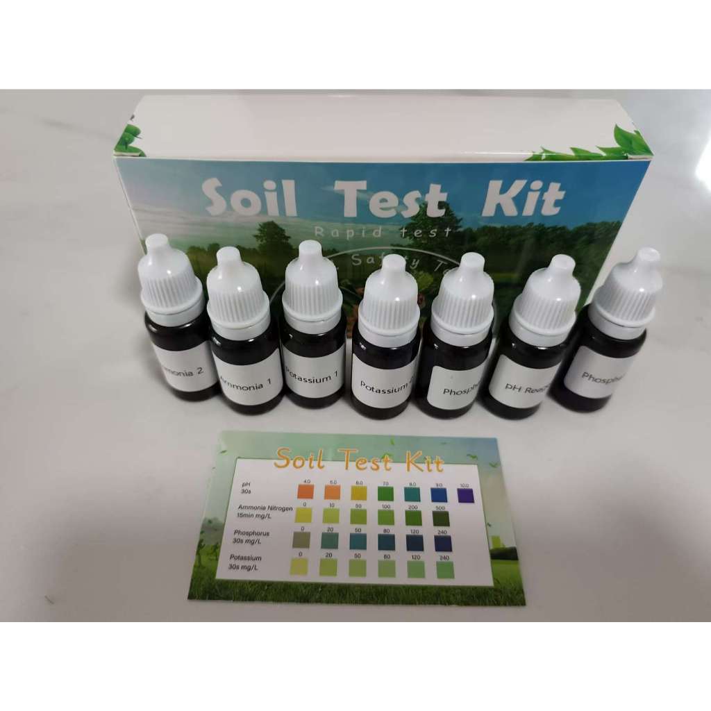 Upgraded Soil Testing Kit -7 Bottles Soil tester PH Meter Ammonia ...