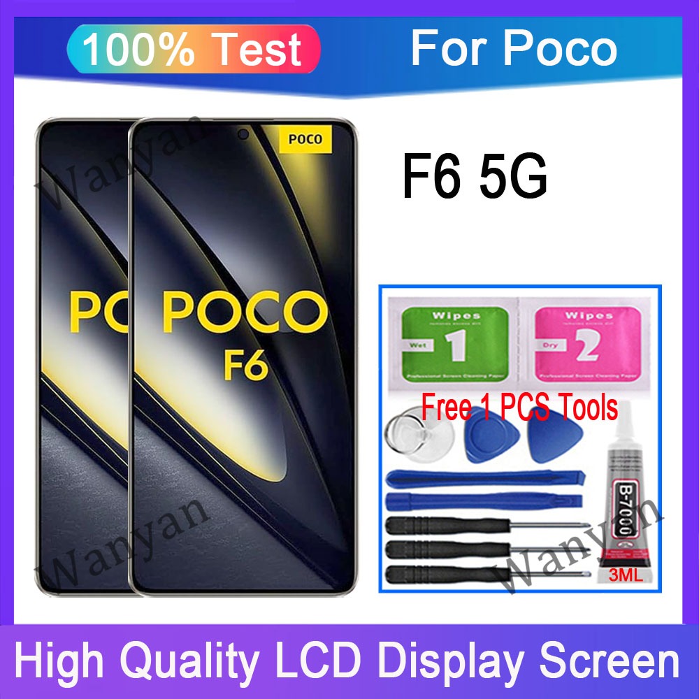 Original AMOLED TFT Poco F6 5G LCD Display Touch Screen With Frame ...