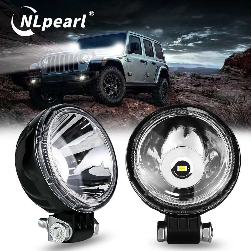 Nlpearl 2Pcs 3 Inch LED Work Light Bar Round High Power Spotlight ...