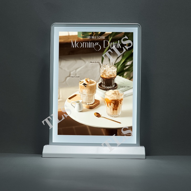 double sided led light box rechargeable table menu board advertising ...