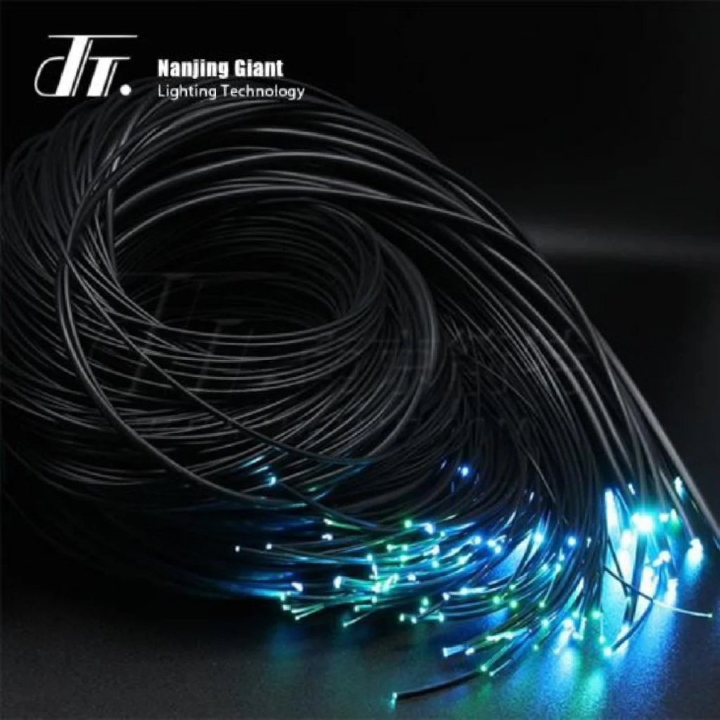 Black Leather Fiber Optic Fiber Plastic Light Guide Light Swimming Pool ...