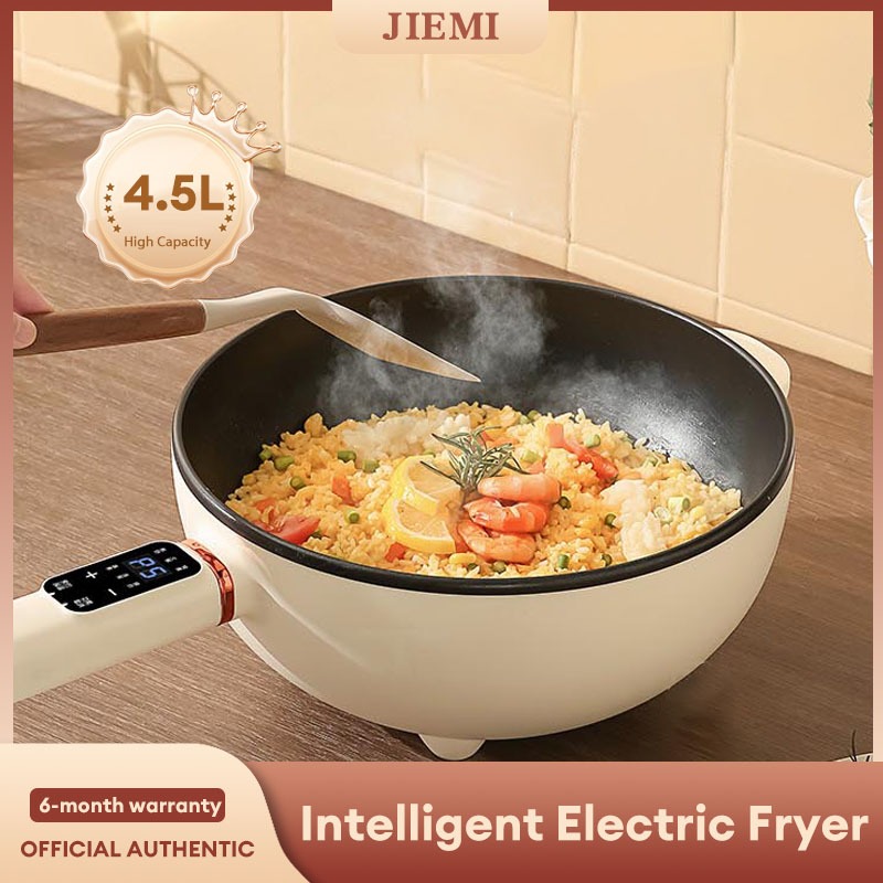 4L Electric Stir Fry Pan Multifunctional Non Stick Electric Cooking Pan ...