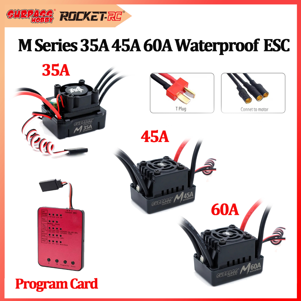 SURPASS HOBBY M Series Brushless ESC 35A 45A 60A Waterproof 2-3S With ...