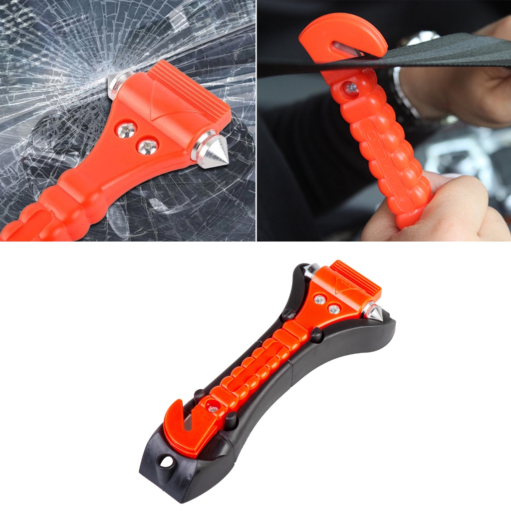 Mini Car Safety Hammer 2 in 1 Life Saving Escape Emergency Hammer Seat Belt Cutter Window Glass ...