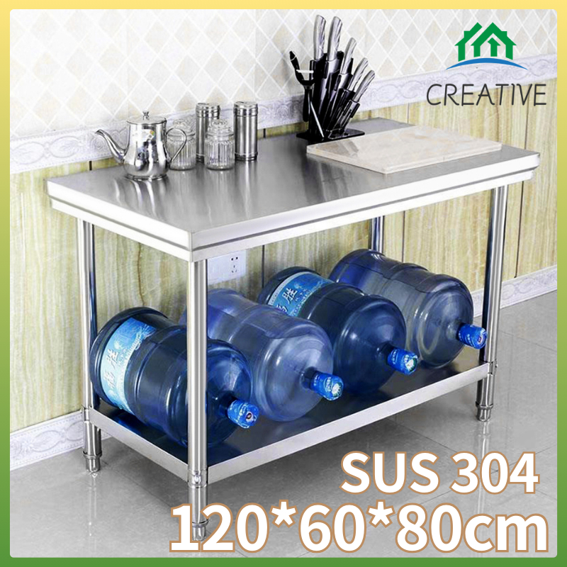 【Ready Stock】Rak Meja Dapur Serbaguna 2 Tier Stainless Steel Kitchen ...